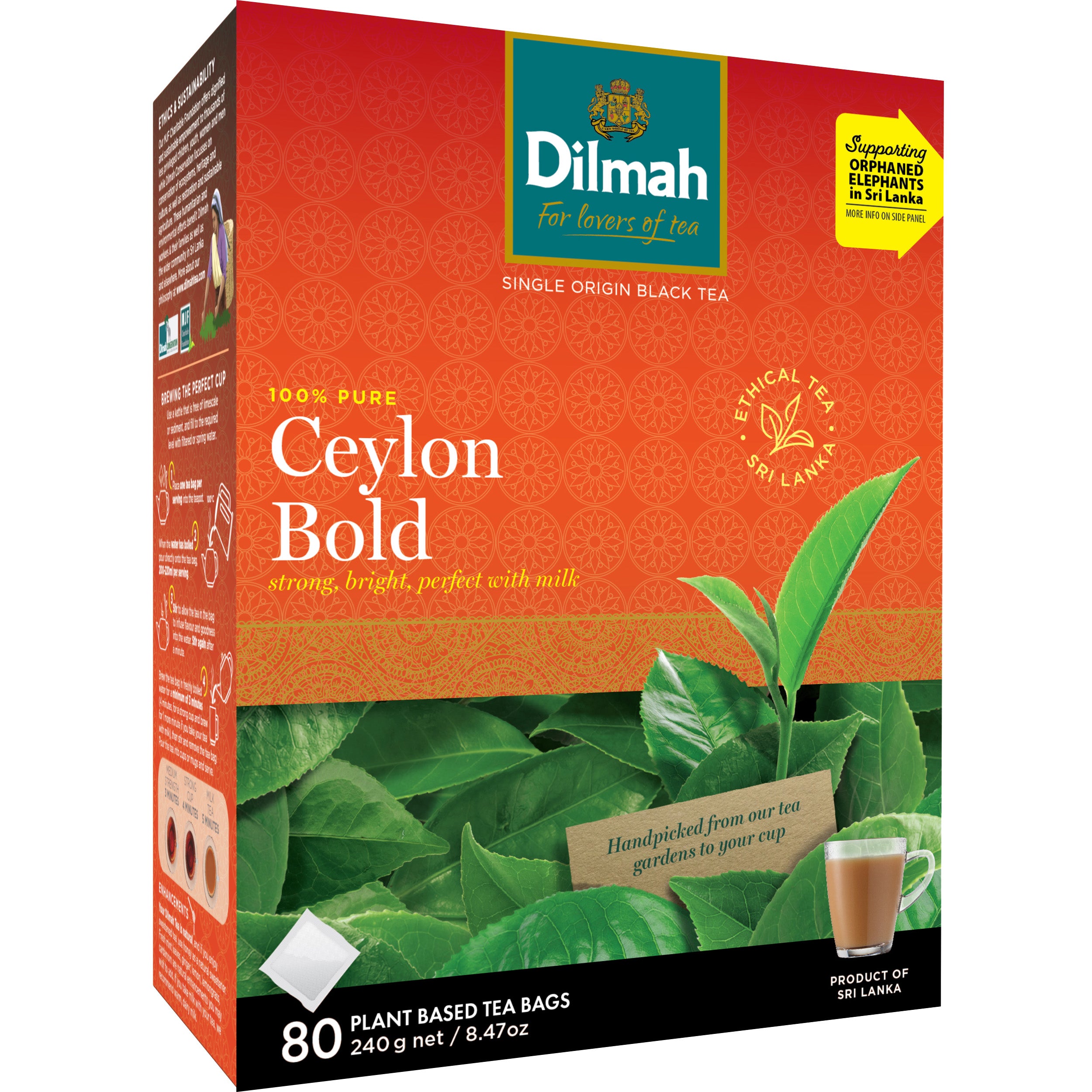 Ceylon Bold 80 Tea Bags – Dilmah New Zealand